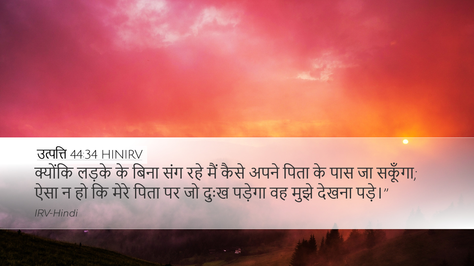 उत्पत्ति 44:34 HINIRV Desktop Wallpaper - क्योंकि लड़के के
