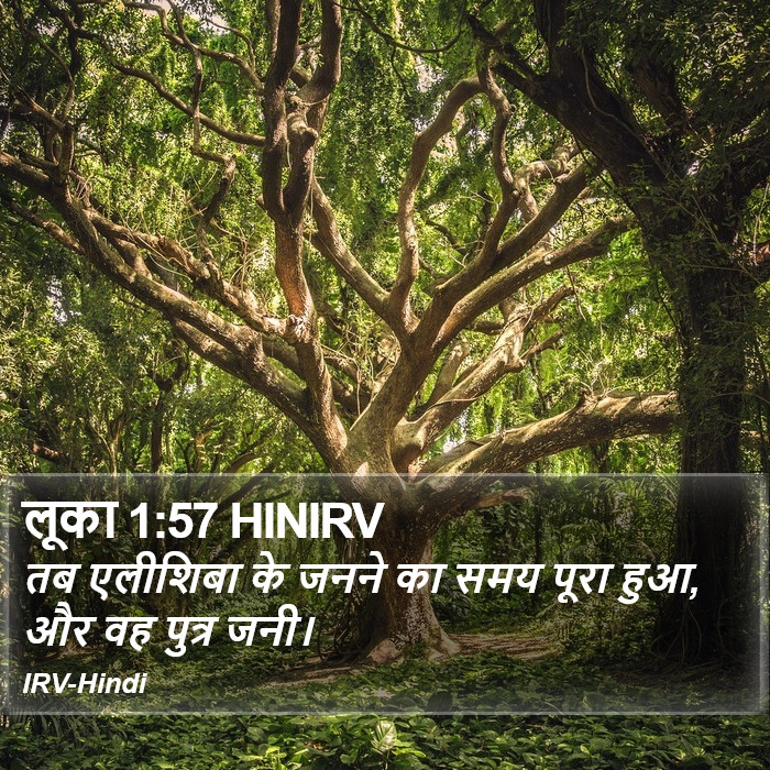 लूका 1:57 HINIRV - तब एलीशिबा के जनने